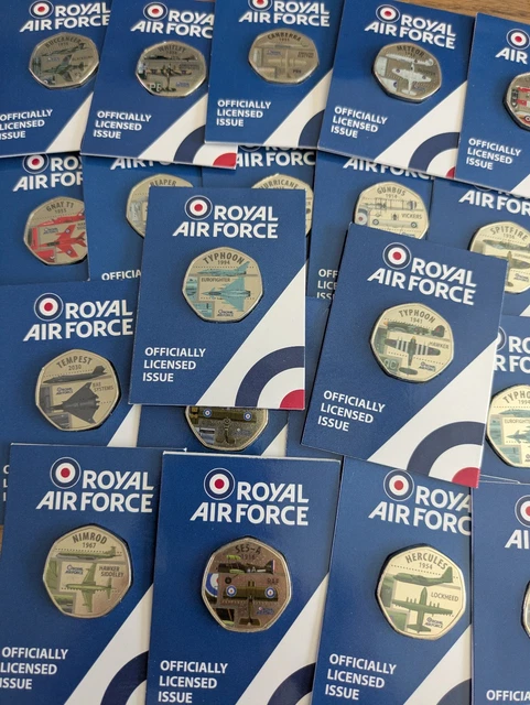 WESTMINSTER 50P SHAPED Carded Coin RAF Royal Air Force Collectors ...