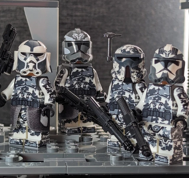LEGO STAR WARS Custom Minifig 104th Wolfpack Clone Trooper Camo Battlepack (4x) EUR 74,93 ...