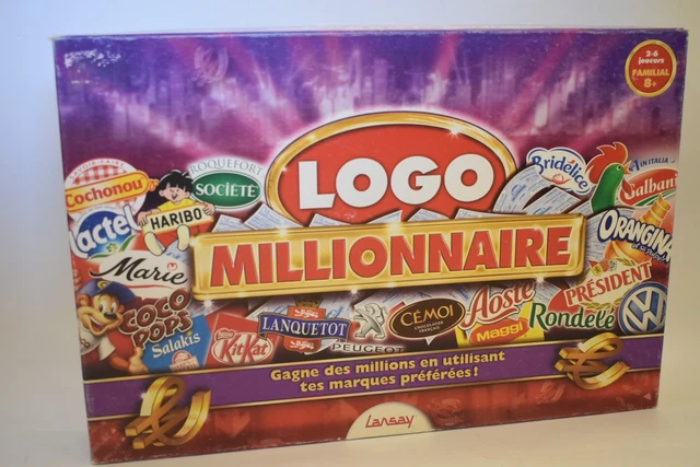 LOGO MILLIONNAIRE EDITION Lansay Jeu de société jeux marques luxe euros ...