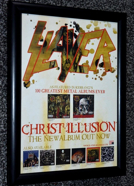 ALBUM SLAYER GROUPE encadré A4 2006 christ illusion promo originale ...