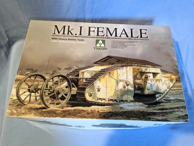 TAKOM 1/35 MK.1 Female WW1 Heavy Battle Tank with Anti-grenade Screen ...