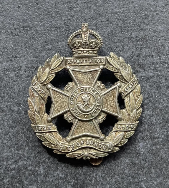 POST OFFICE RIFLES 8th London Regiment Cap Badge £30.00 - PicClick UK