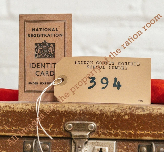 1940S WW2-BLITZ-WARTIME-REPLICA 1940S Childs ID Card & Luggage Label ID ...