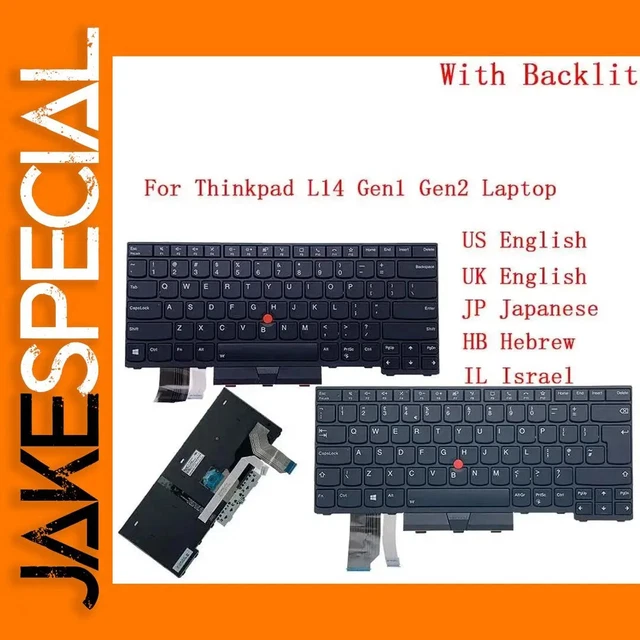 LENOVO THINKPAD L14 Backlight Keyboard G1 G2 US UK JP EUR 88,79 ...
