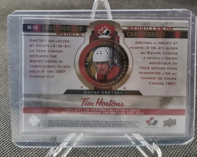 WAYNE GRETZKY #M-15 Championship Medals 2021-22 Tim Hortons $0.99 ...