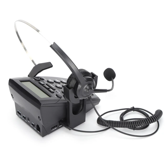 HT800 CALL CENTER Wired Telephone With Omnidirectional Mic Headset ...