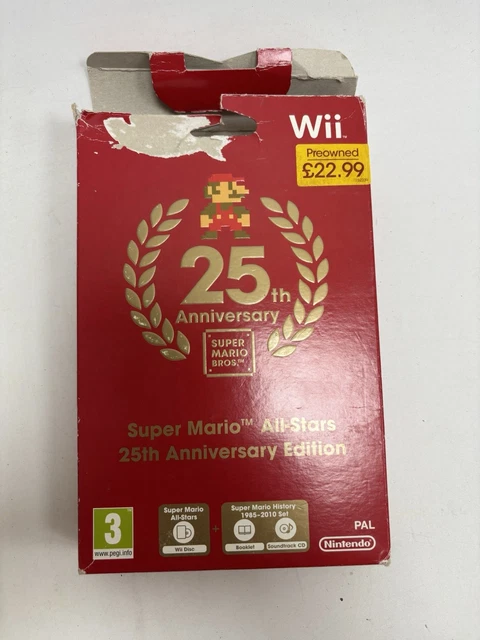 NINTENDO WII 25TH Anniversary Edition Super Mario All Stars Game Box Set £15.00 - PicClick UK