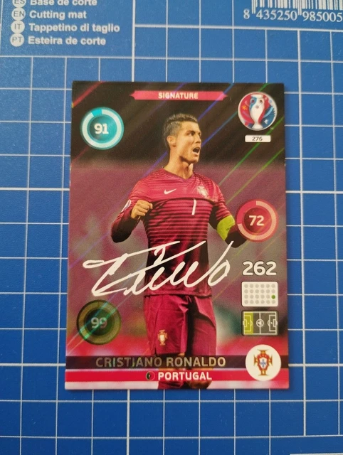 CRISTIANO RONALDO PANINI UEFA EURO 2016 #276 carta firma stile ...