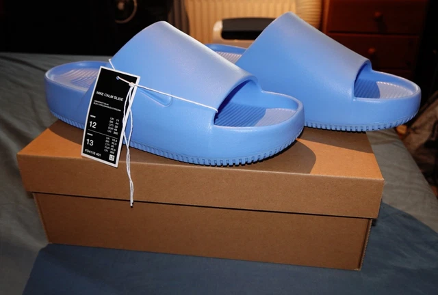 MENS NIKE CALM Slides Slider University Blue UK Size 11 BNWT Boxed £78. ...