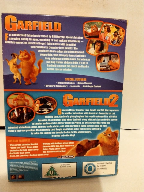 GARFIELD DOUBLE PACK Boxset [Garfield The Movie +Garfield 2] (DVD ...