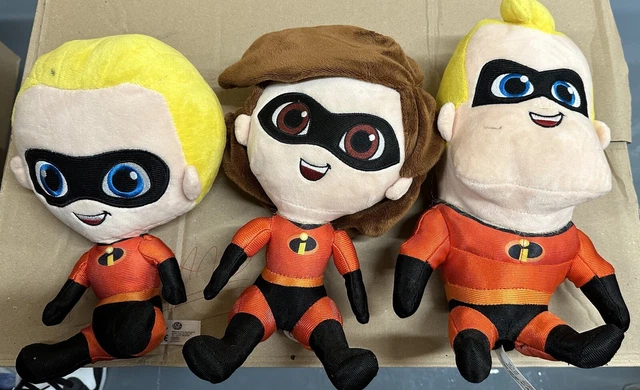 DISNEY PIXAR INCREDIBLES 2 Set Of 3 Plush Soft Toy Figure 10/12” Dash ...