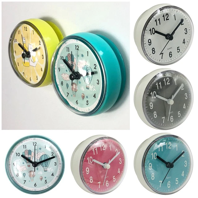 ART MINIMALIST BATTERY Powered Shower Clocks Wall Watch Home Decor Wall ...