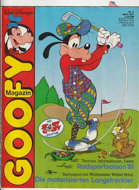 GOOFY MAGAZINE #4/1981 Table Tennis, Ehapa/Disney COMICHEFT Z2 £3.43 ...