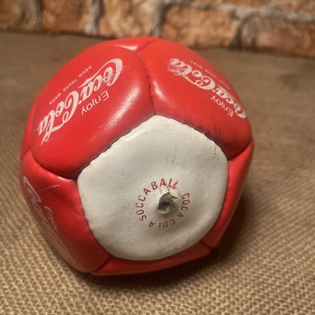 VINTAGE ITALIA 90 Coca-Cola Soccerball Mini Leather Football Coke World ...
