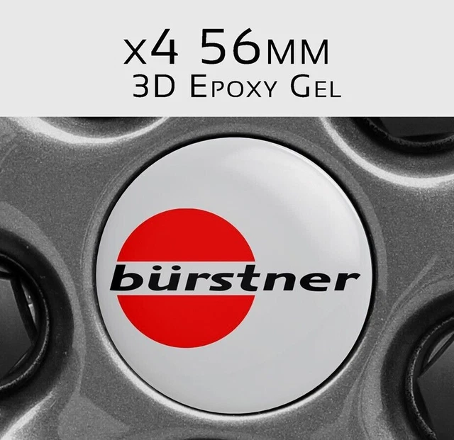 BURSTNER MOTORHOME STICKER, Burstner logo wheel sticker, epoxy 56mm, 3D ...