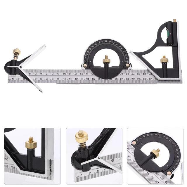 SQUARE MEASURING TOOL Scale Gauge Combination Stainless Steel £17.28 ...