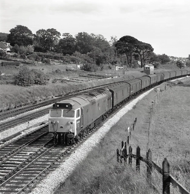 ORIGINAL MEDIUM FORMAT B&W Neg: Class 50 50029 @ Aller Junction 1981 £4 ...