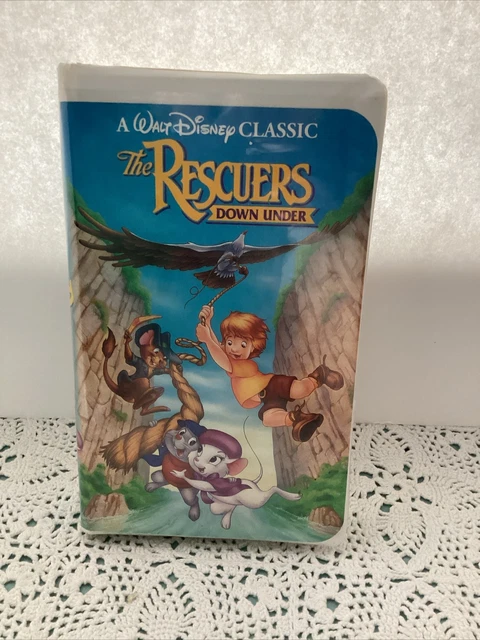THE RESCUERS DOWN Under VHS 1992 Walt Disneys Black Diamond Classic ...