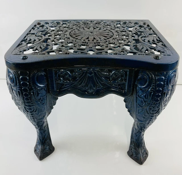 RARE ANTIQUE VICTORIAN Heavy Cast Iron Footman Stool, Trivet, Step ...