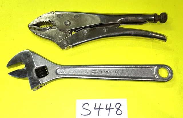PROTO TOOLS 2 Piece Locking Curved Plier & Adjustable Wrench $69.15 ...