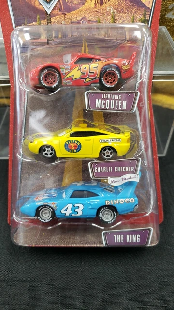 NIB DISNEY PIXAR World Of Cars Piston Cup King Mcqueen Charlie 1/55 3 Pack M1885 £20.55 ...