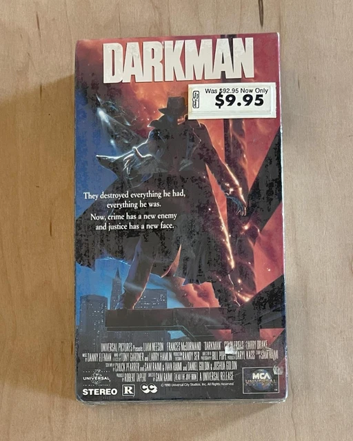 DARKMAN (1990) SEALED VHS MCA Sam Raimi Dark Comedy Superhero Action ...