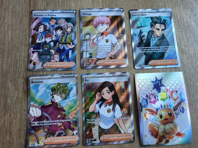 5 FULL ART Trainers Prismatic Evolutions Pokemon TCG Eri Ortega Larry's ...