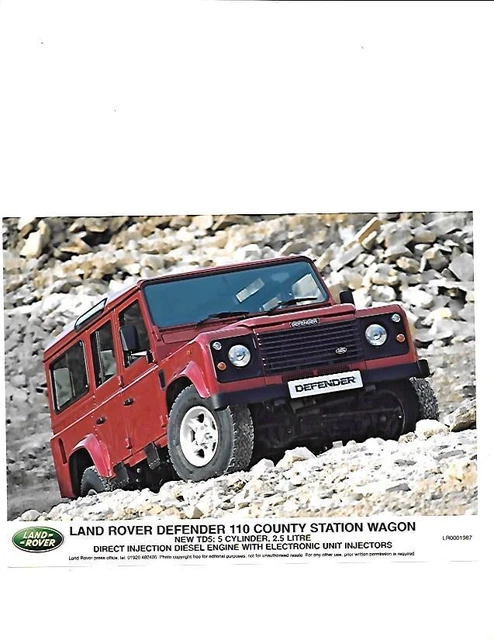 LAND ROVER DEFENDER 110 County Wagon Td5 Original Press Photo 'Brochure ...