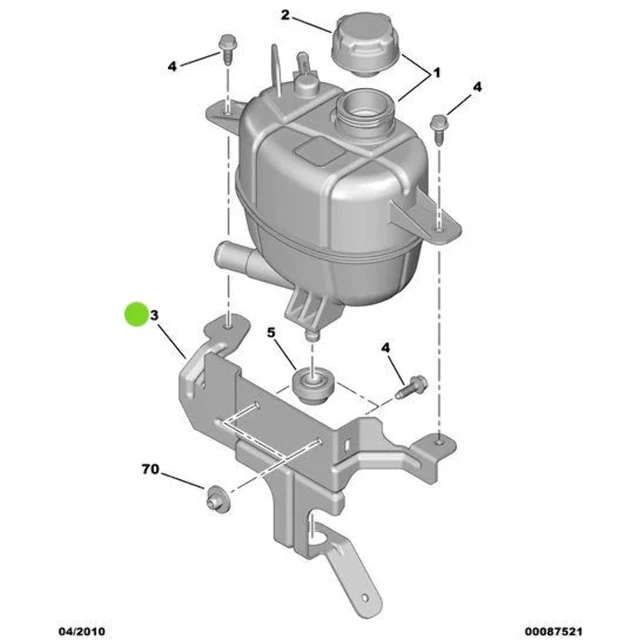 GENUINE PEUGEOT/CITROEN DEGASSING Tank - 1674057680 £148.97 - PicClick UK