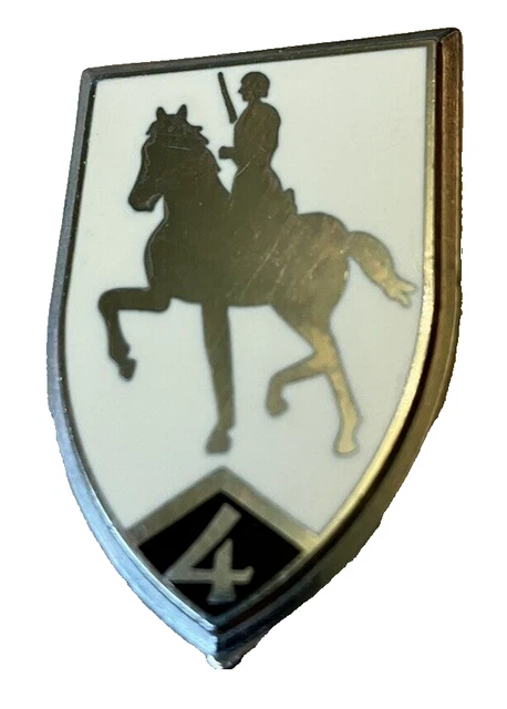 INSIGNE MILITAIRE A.B.C. : " E.m. / 4°Regiment De Cuirassiers "Delsart ...