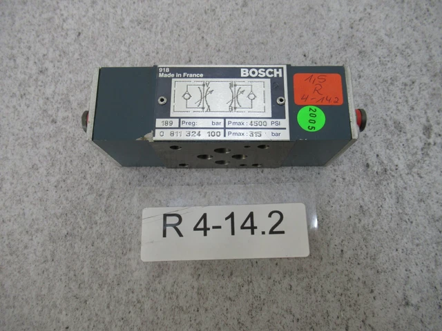 BOSCH CHECK VALVE 315 BAR Bosch 0811324100 Hydraulic Valve £68.49 ...