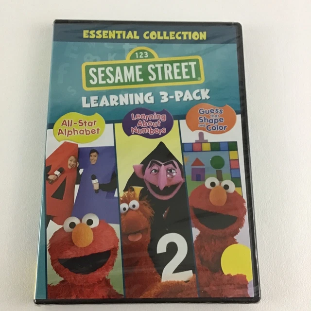 SESAME STREET DVD Essential Collection Learning 3 Pack Letters Numbers ...