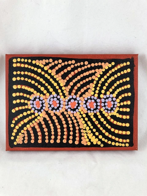 RARE ABORIGINAL DOT Painting Australian Artist KIM BUTLER 1971 - 2016 ...