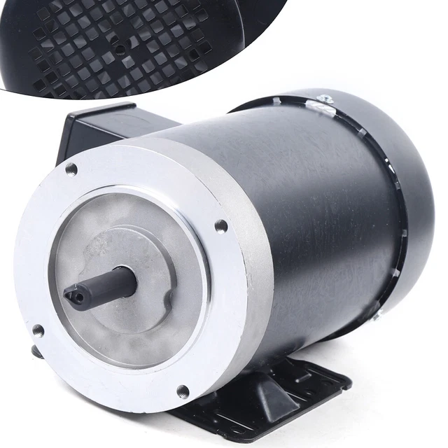 2-HP 3 PHASE Electric Motor 3450 RPM 56C Frame TEFC 230/460V Premium ...