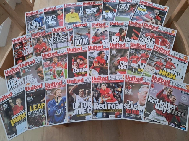 MANCHESTER UNITED 30 Home Programme Bundle From 2007 To 2010 £7.99 ...