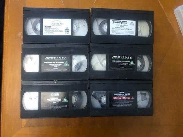 VHS KIDS BUNDLE X6-NO CASES/SLEEVES-Spot, Tweenies, Teletubbies - Good ...