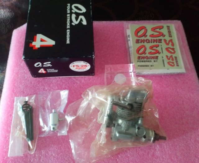 O.S. FS-26 SURPASS 4 Stroke Engine. #34100 N.I.B Made in Japan.©1987 ...