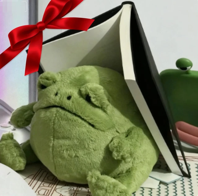 JELLYCAT LARGE RICKY Frog Green Plush Toy–Grumpy UK Style,Gift For ...