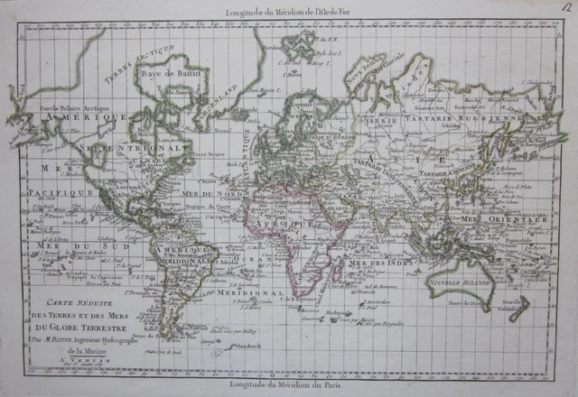 1793 GLOBE EARTH map Grenet Bonne Santini world map world globus £100. ...