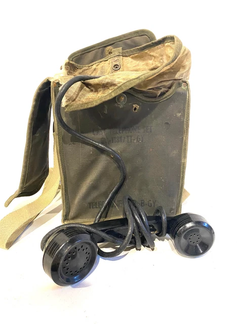 Ancien TÉlÉphone De Campagne Militaire Us Ww2 Complet Eur 33 00