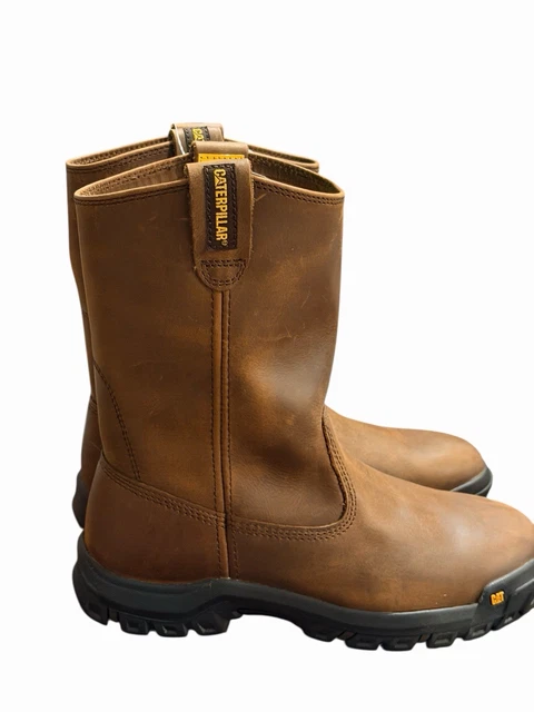 CATERPILLAR CAT MENS Drawbar Soft Toe Work Boots Brown Size 11 £67.02 ...