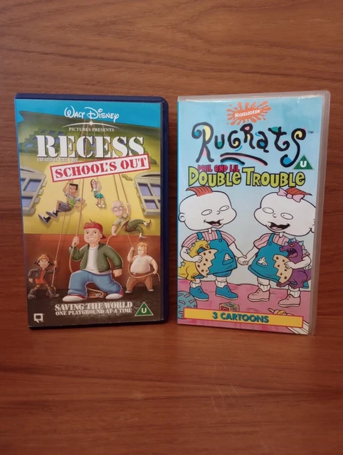 VHS X2 - Rugrats: Phil & Lil Double Trouble (3 cartoons) & Recess ...
