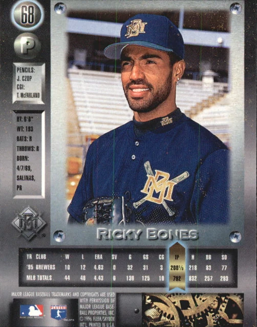 1996 (BREWERS) METAL Universe Platine #68 Ricky Bones EUR 2,21 ...