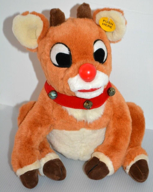 VINTAGE GEMMY RUDOLPH the Red Nosed Reindeer Light Up Singing Musical ...