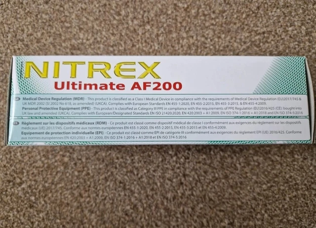 NITREX ULTIMATE AF200 Disposable Examination Gloves Powder Free x200 Size MEDIUM £5.50 - PicClick UK