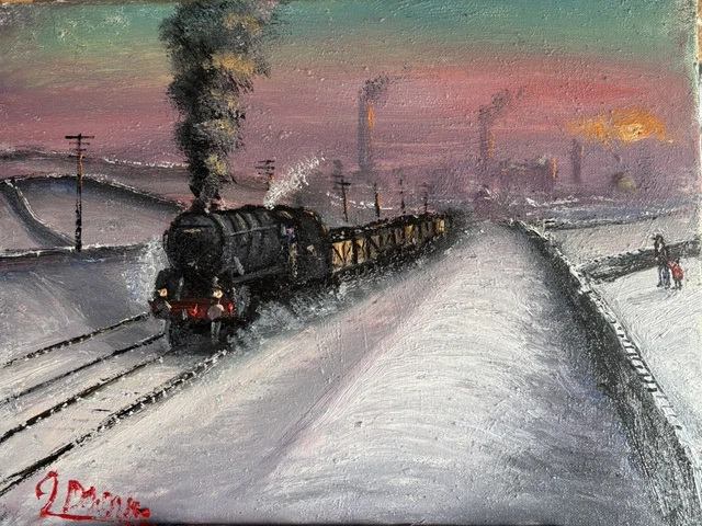 JAMES DOWNIE 30x40Cm Original Oil Painting The coal train £111.98 ...