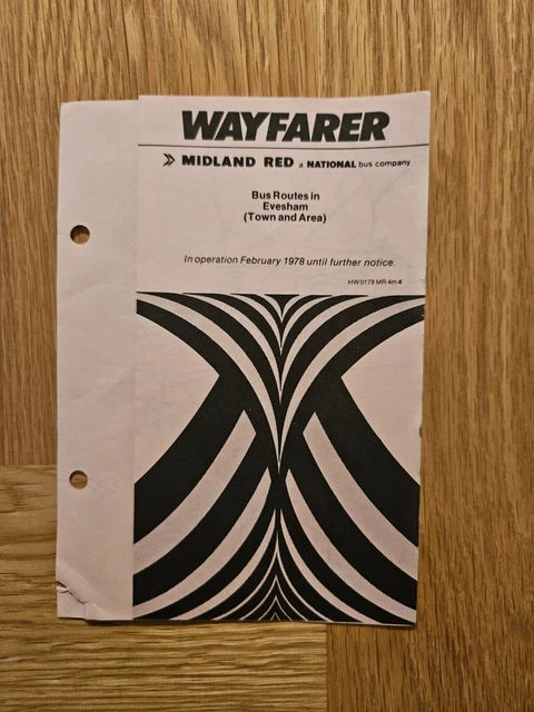 MIDLAND RED WAYFARER Evesham Area Worcester Stratford Tewkesbury Bus ...