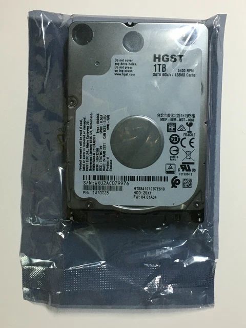 HGST HTS541010B7E610 1TB 5400 RPM SATA 6Gbps 128MB Cache Laptop Hard ...