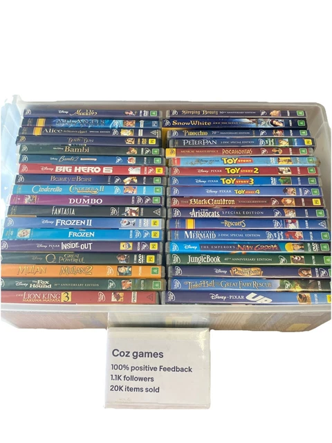 DISNEY DVD COLLECTION Kids Movie Bundle X36 Cases 38 Movies All Region ...