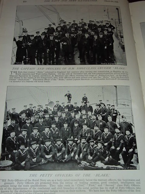 1896 H. M. Blake Captain Bromley Petty Officiers & Officier EUR 39,28 ...